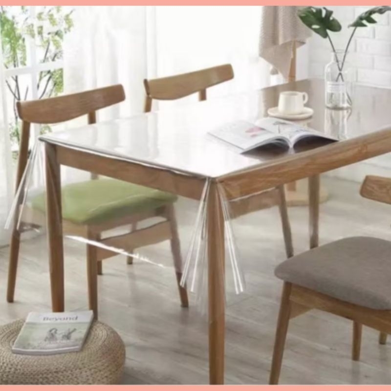 Jual Taplak meja makan plastik mika/alas meja makan bening | Shopee Indonesia