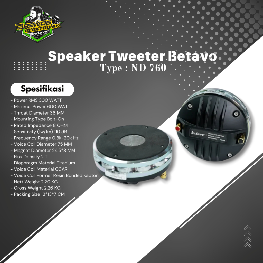 Jual Speaker Tweeter Driver Betavo ND-760 | Shopee Indonesia