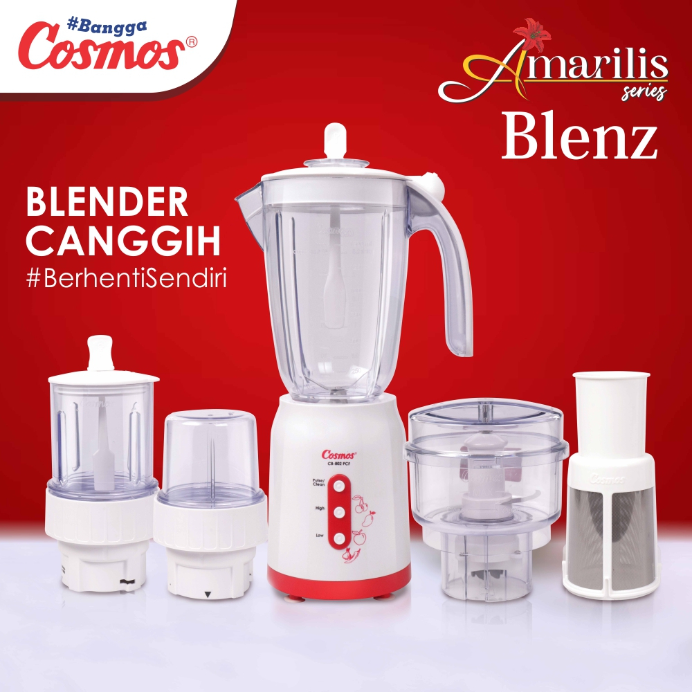 Jual Blender Cosmos CB 802 PCF Putih 4 In 1 Pelumat Blenz Lengkap ...