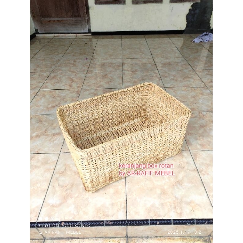 Jual keranjang rotan / keranjang anyaman rotan / box rotan | Shopee ...