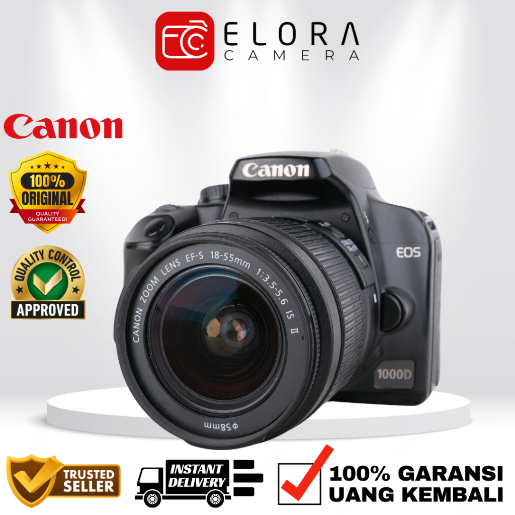 Jual Canon EOS 1000D Kit 18-55mm / Kamera DSLR Canon 1000 D Kit 18-55 ...