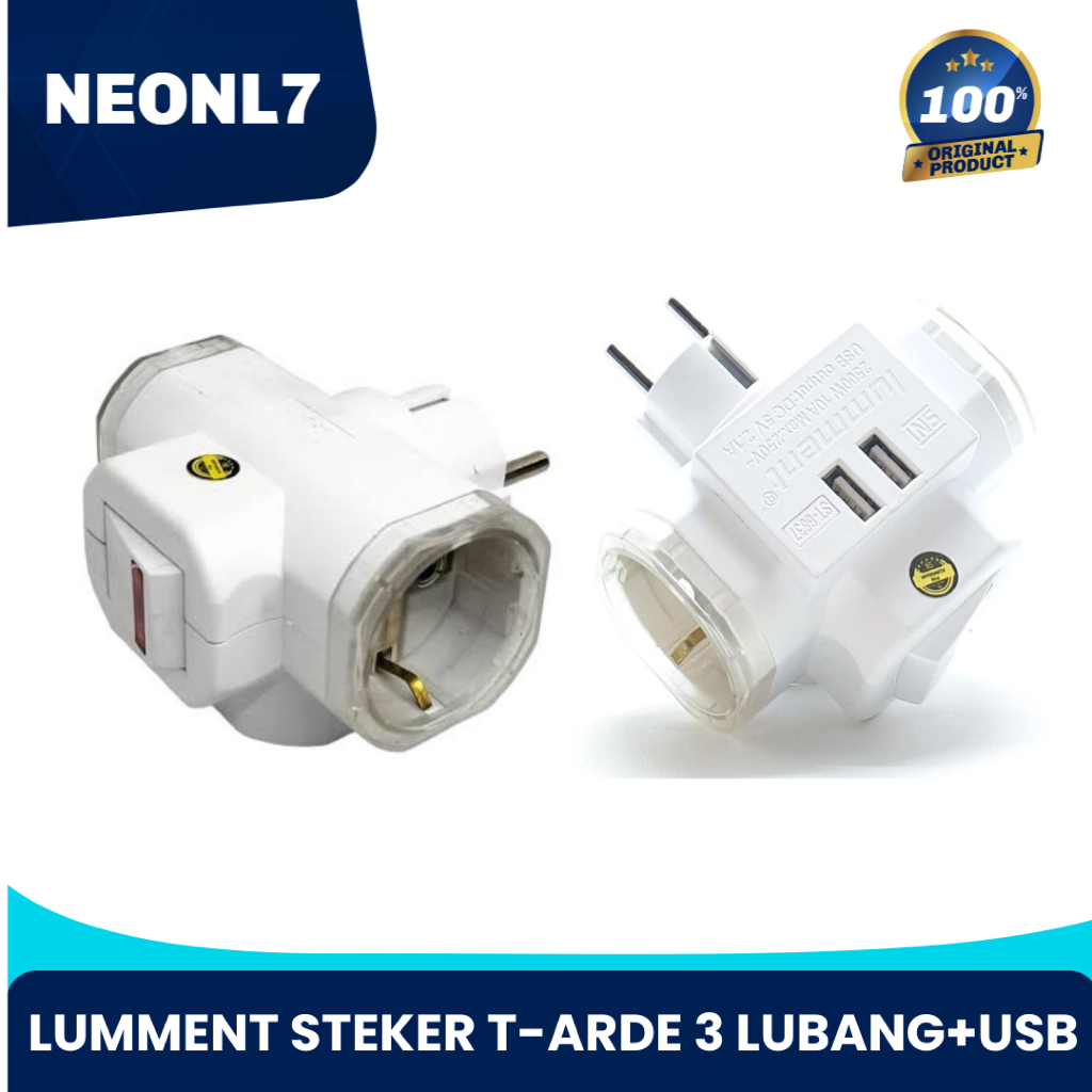 Jual LUMMENT STEKER-T ARDE MULTI+USB+SAKLAR CABANG 3 LUBANG | Shopee ...