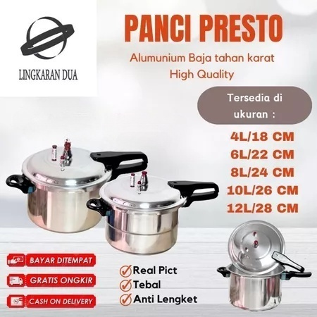Jual LD Panci Presto 8L Stainles Steel / Panci Pelunak Daging Anti Lengket Pressure Cooker ...