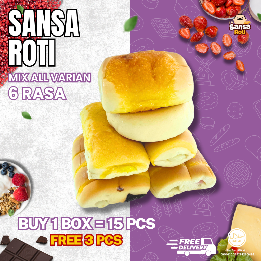 Jual 6 Rasa Mix 15 Pcs FREE 3 Pcs (18 Pcs) Rasa Coklat,Keju, Vanila ...