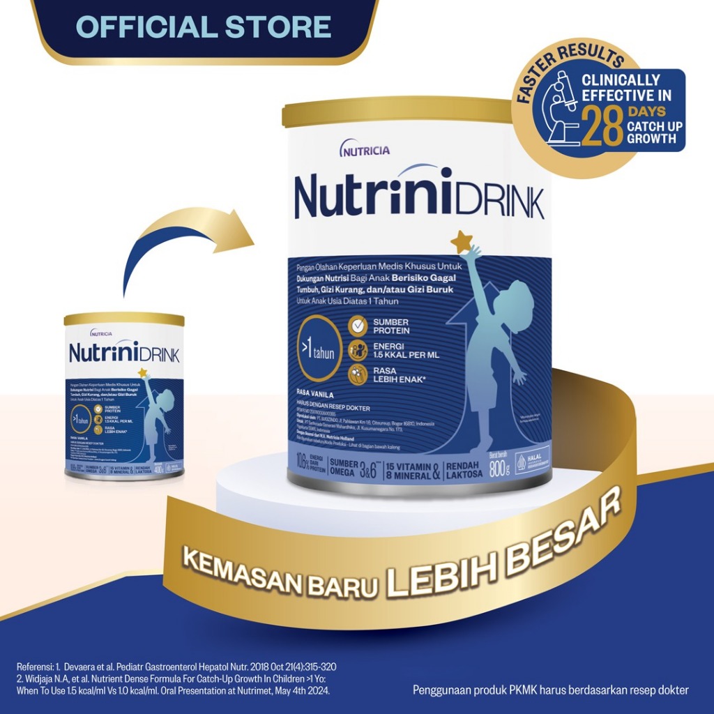 Jual Nutrinidrink Powder 800 g - Susu Bubuk Formula Pertumbuhan 1-12 ...