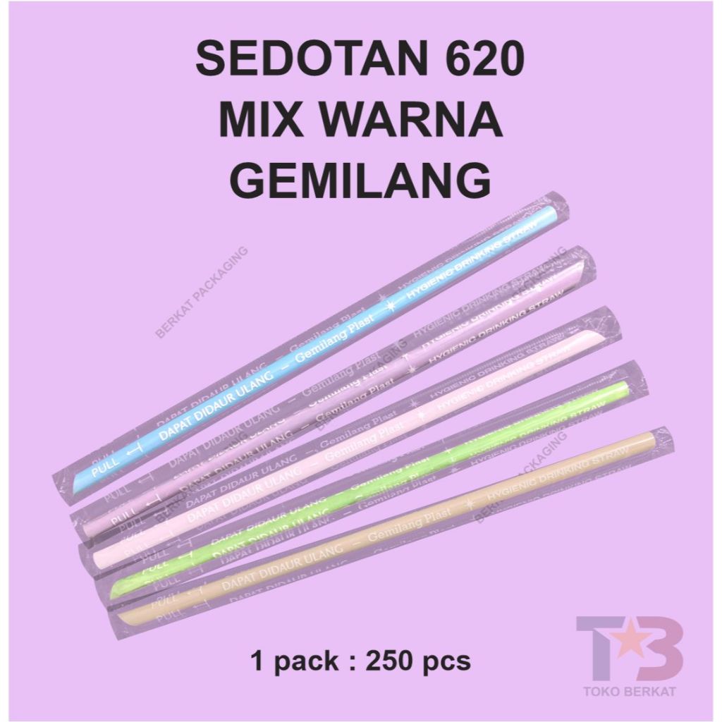 Jual Sedotan 620 WARNA-WARNI & TRANSPARAN Lancip Steril Bungkus Plastik ...