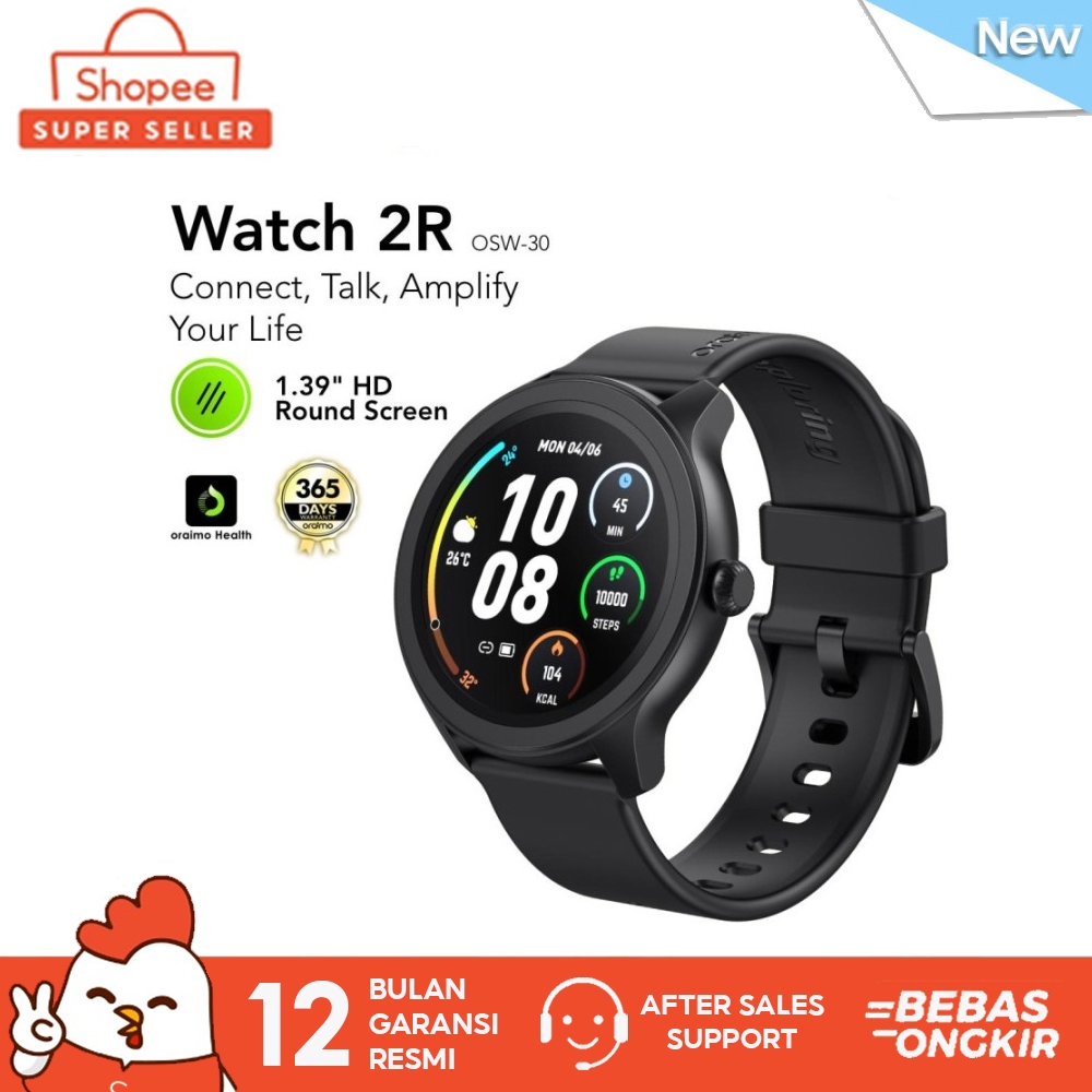 Jual Oraimo Watch 2R Smartwatch 1.39" Screen Colorful Jam Bluetooth ...