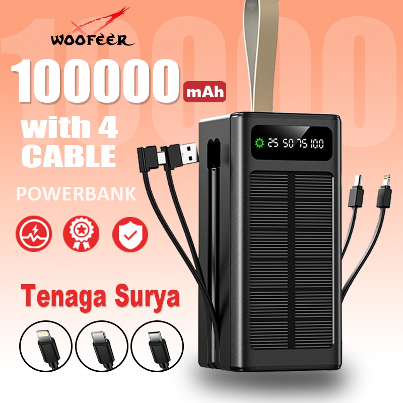 Jual WOOFEER Power Bank Tenaga Surya Powerbank Solar Panel Powerbank ...