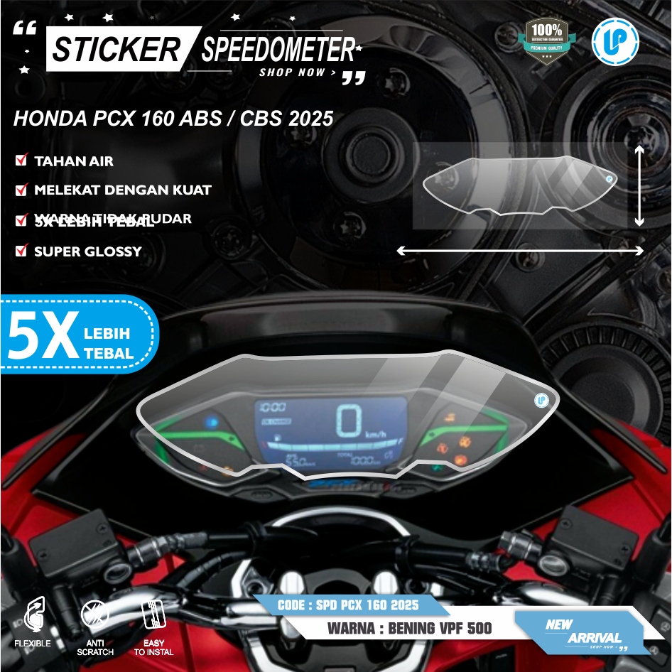 Jual STICKER ANTIGORES SPEEDOMETER HONDA PCX 160 ABS/CBS 2025 | Shopee ...