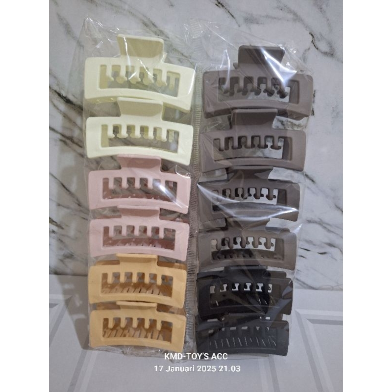 Jual Jepit Rambut/ Jepitan Salon Rambut Ukaran Sedang Dan Besar Variasi Warna(ISI 12 PCS ...