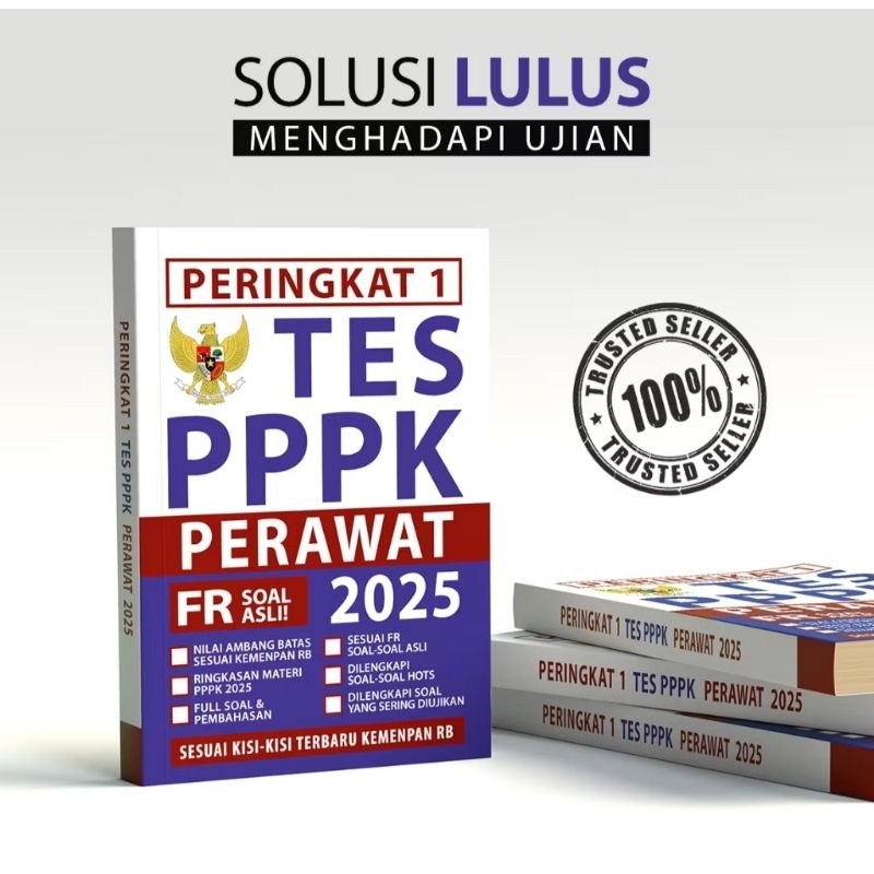 Jual BUKU PAKET PERINGKAT 1 PPPK PERAWAT 2025 SESUAI FR ASLI & BANK SOAL DAN PEMBAHASAN PPPK ...