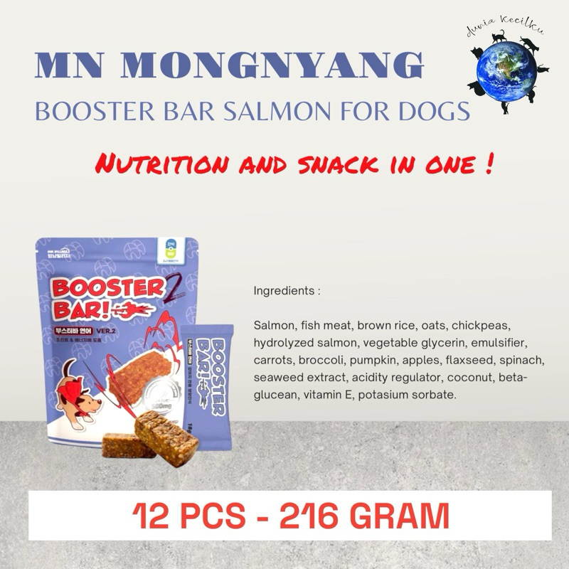 Jual MN Mongnyang Korean Booster Bar Salmon Nutrition & Snack For Dogs - Cemilan Anjing Tinggi ...
