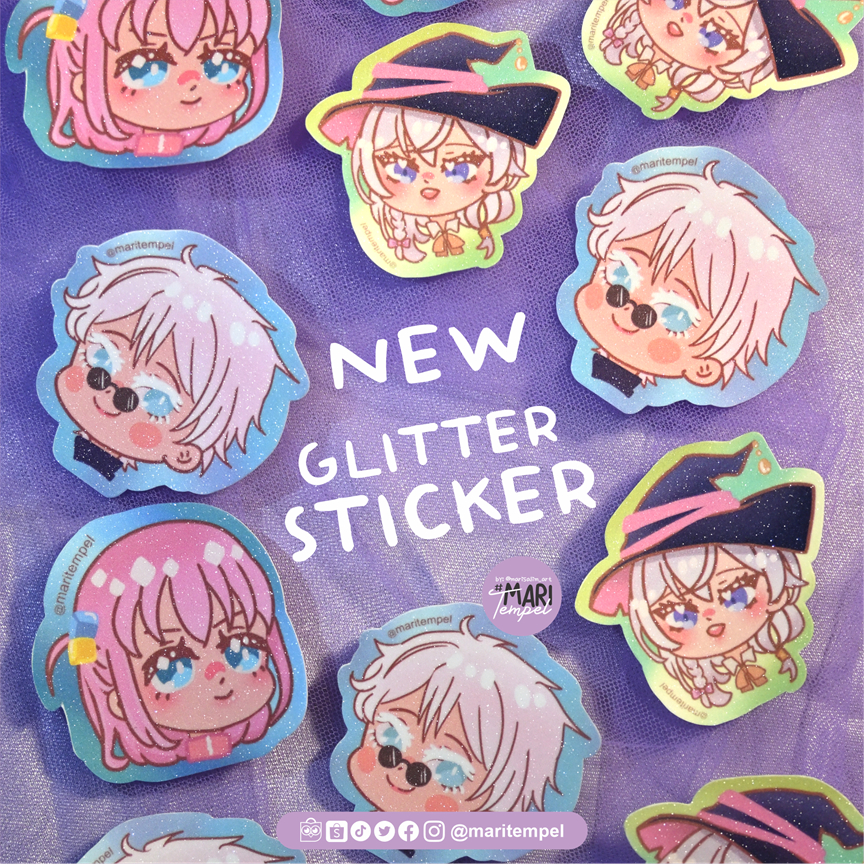 Jual Sticker Glitter NON-HOYOVERSE - Gojo Jujutsu Kaisen, Bocchi the ...