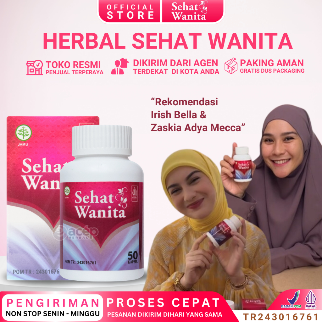 Jual Sehat Wanita Original Herbal Untuk Membantu Atasi Masalah Kewanitaan dan Promil Isi 100 ...