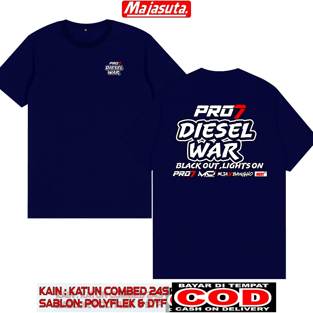 Jual KAOS PRO7 DIESEL WAR DESAIN SABLON DTF BISA COD KAOSKEREN ...