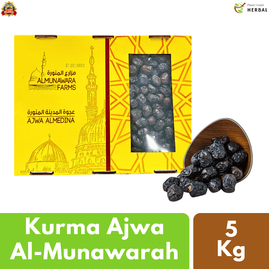 Jual Kurma Ajwa Nabi 5Kg Asli 100% Original Premium Quality Madinah ...