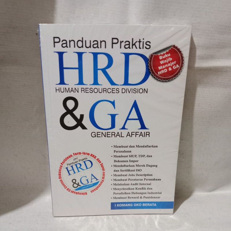 Jual Buku Panduan Praktis HRD Human Resources Division & GA General ...