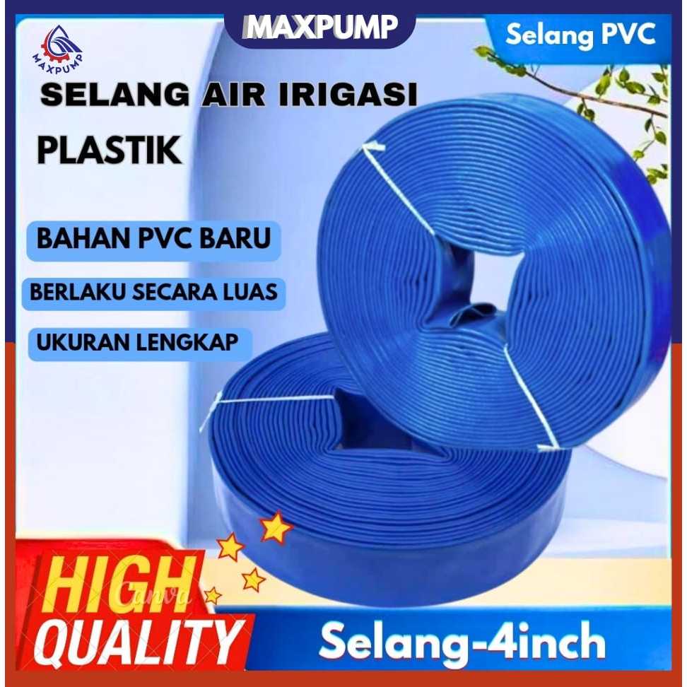 Jual MAXPUMP Selang Air 4inch Terpal Elastis 25M Selang Pembuangan Air ...