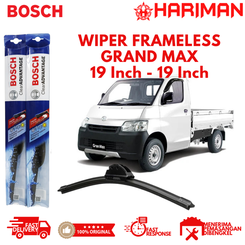 Jual Wiper Mobil Frameless Sepasang (2pcs) Bosch Clear Advantage GRANMAX Ukuran 19" & 19 ...