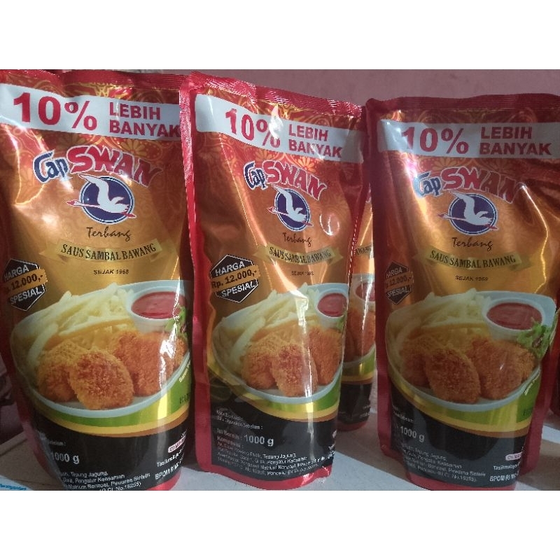 Jual Saos Swan Pouch 1KG Extra 10% Saos Dimsum Burger Chicken | Shopee ...