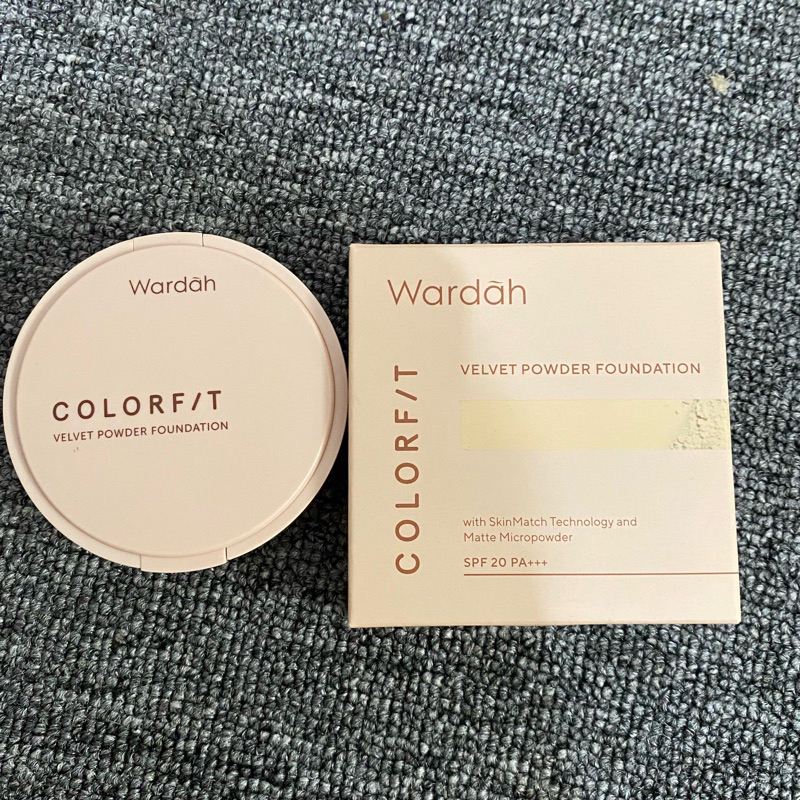 Jual WARDAH COLORFIT POWDER FOUNDATION shade 22N Light Ivory NEW SEGEL ...