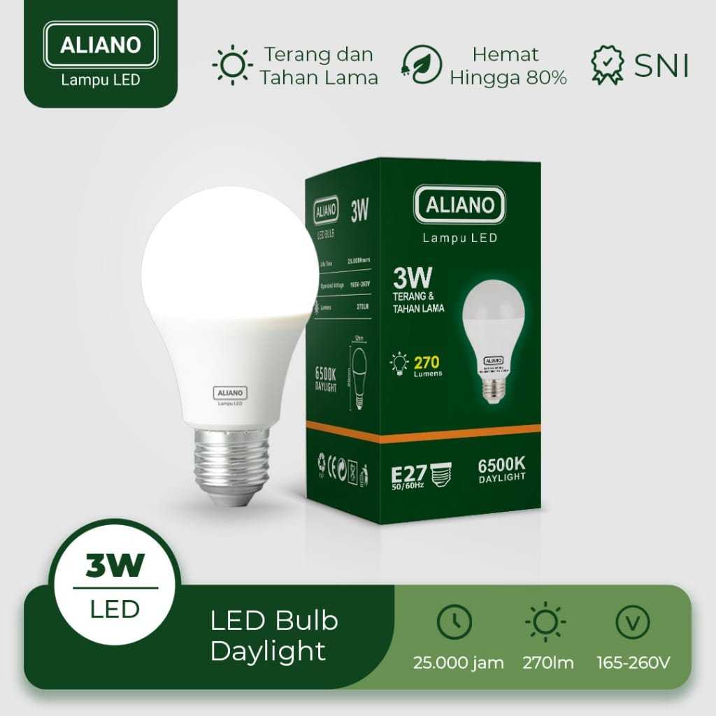Jual Aliano Lampu LED Daylight 6500K Warna Putih | Shopee Indonesia