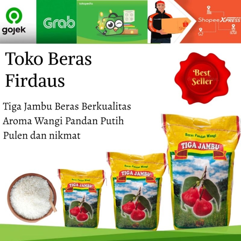 Jual Beras Tiga Jambu Aroma Wangi Pandan 5kg10kg20kg | Shopee Indonesia