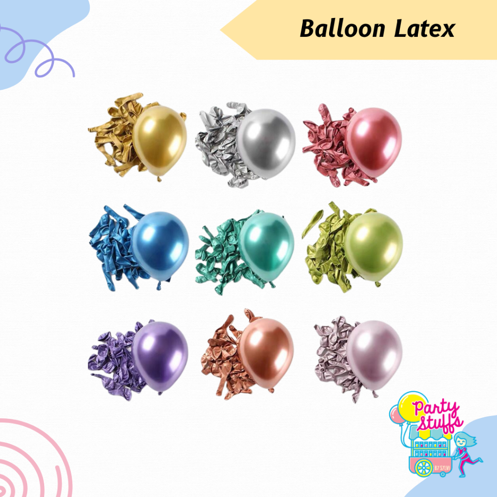 Jual Balon 5 inch latex chrome / Balon 5 inch kilap chrome | Shopee ...