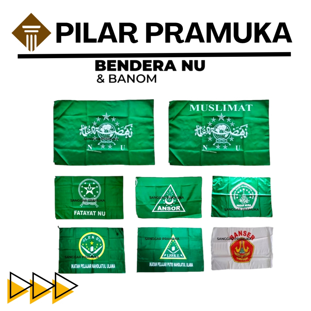 Jual Bendera NU Fatayat Muslimat IPNU IPPNU Ansor Banser Pagar Nusa ...