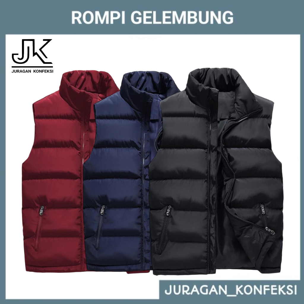 Jual Rompi Puffer Parasut Tahan Angin - Rompi Parasut Premium Pria ...