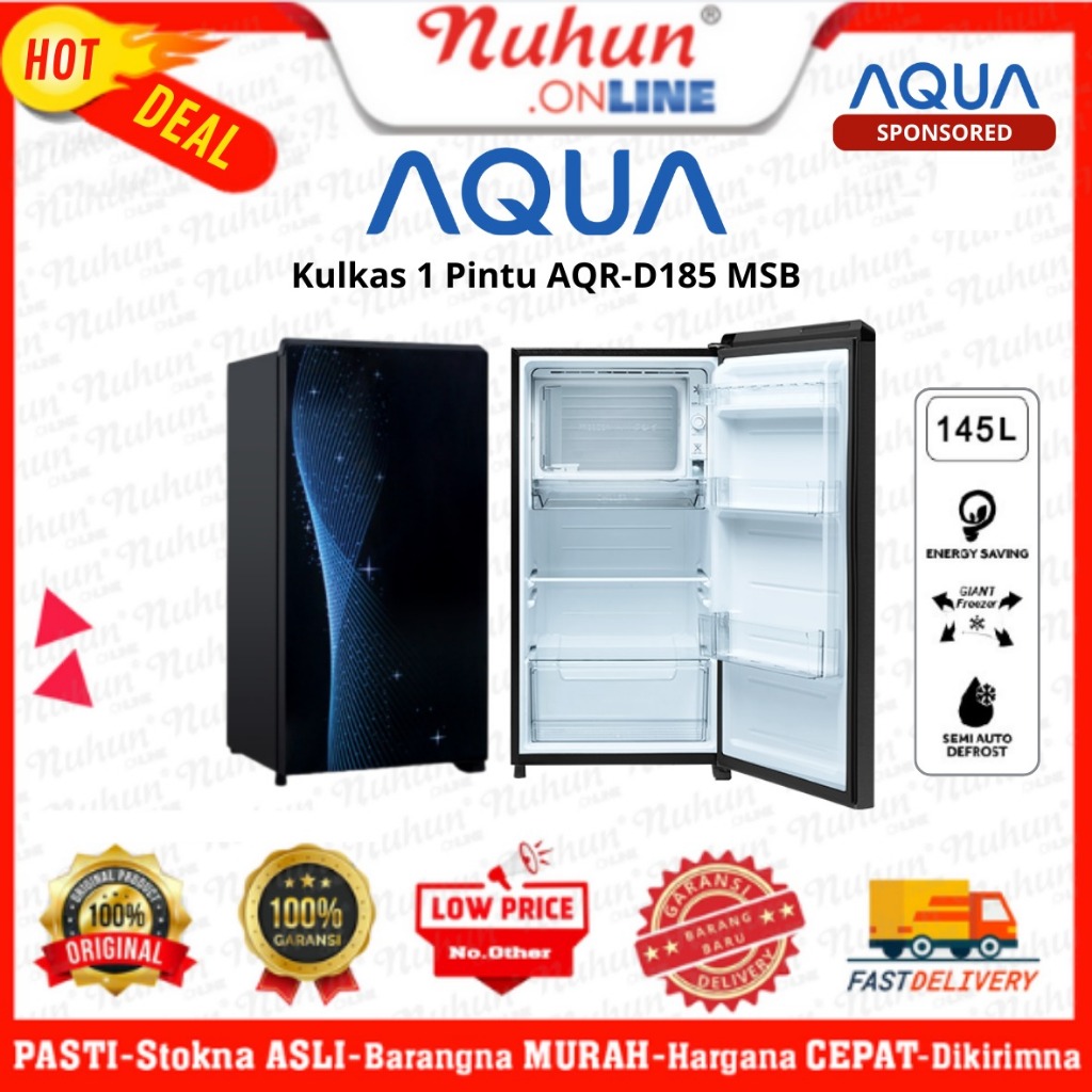 Jual Aqua Kulkas 1 Pintu AQR-D185-MSB 145 Liter | Shopee Indonesia