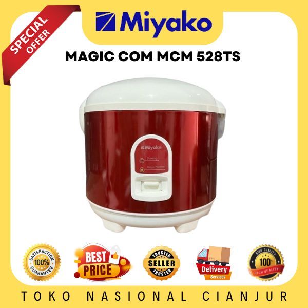 Jual [Cianjur] Rice Cooker Miyako MCM 528 TS Magic Com Miyako MCM528 TS Penanak Nasi Warmer MCM ...