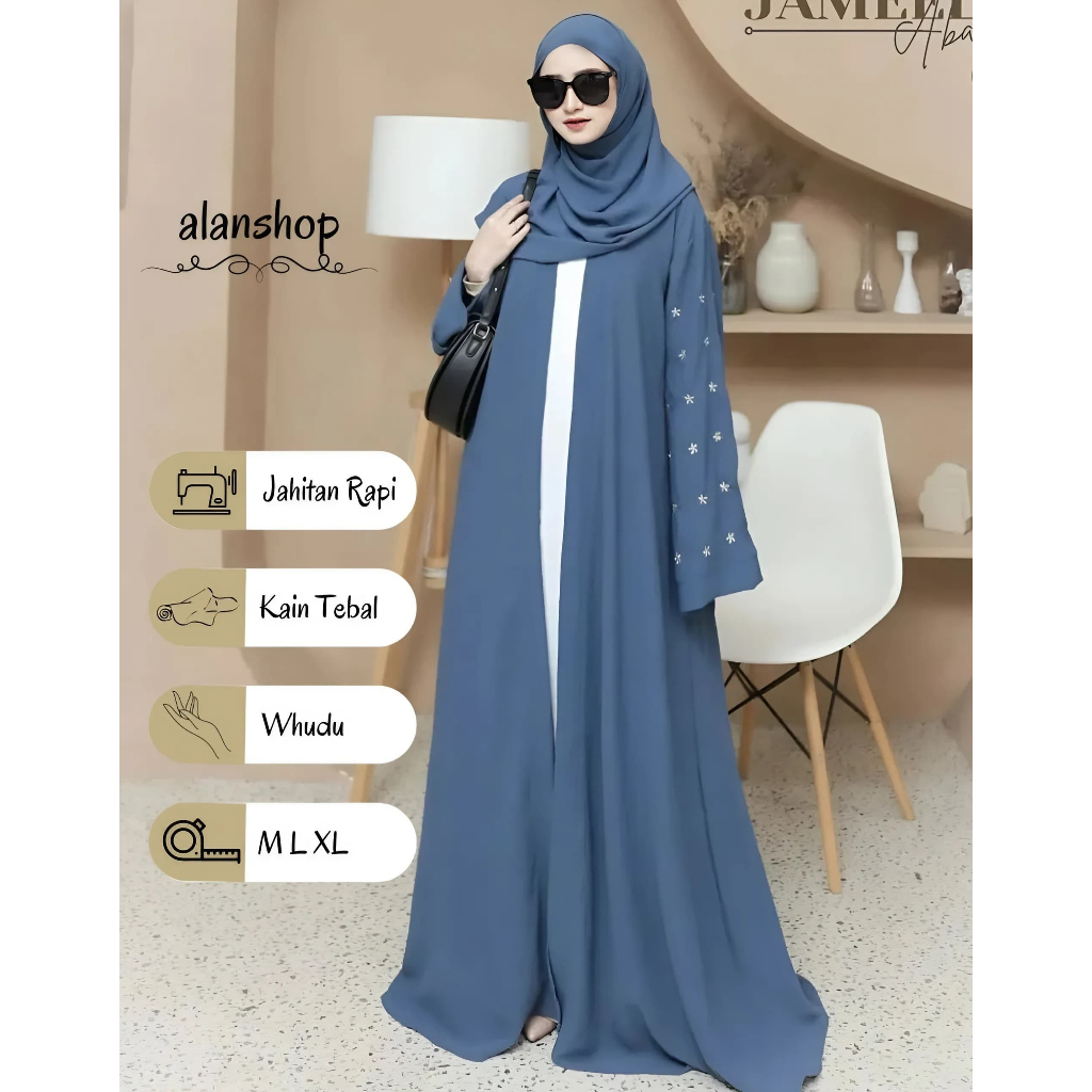 Jual Abaya Dubai Remaja Aesthetic Terbaru Lebaran 2025 Bahan Crinkle ...