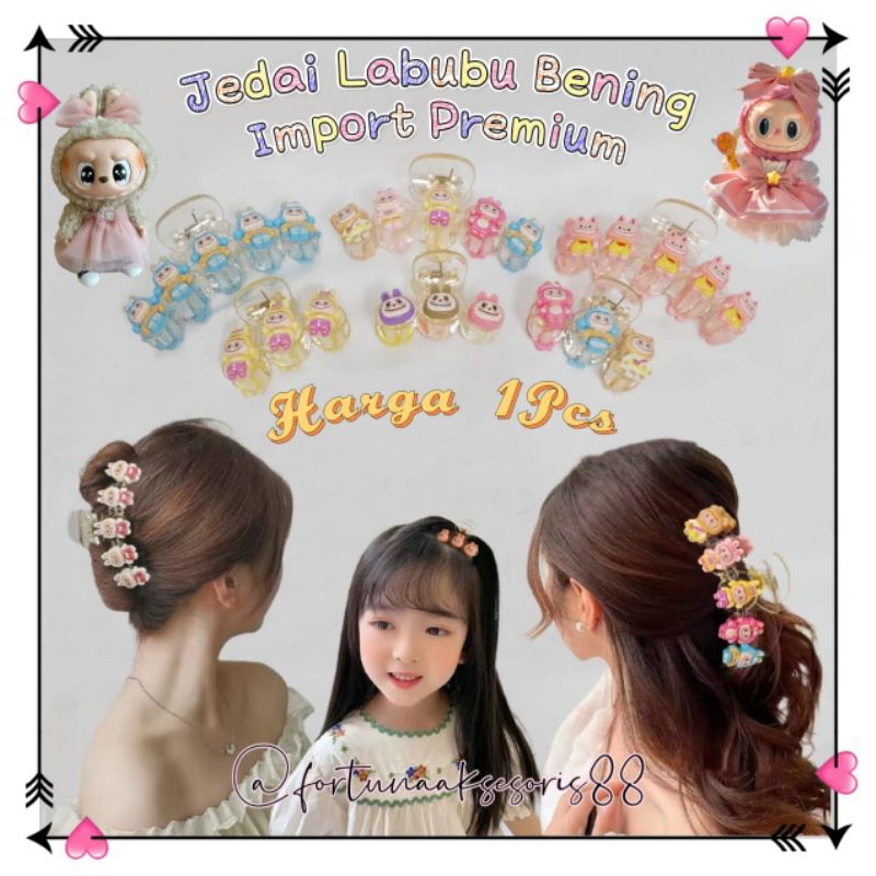 Jual JEPIT RAMBUT LABUBU IMPORT PREMIUM / JEDAI LABUBU BENING / JEPIT ...