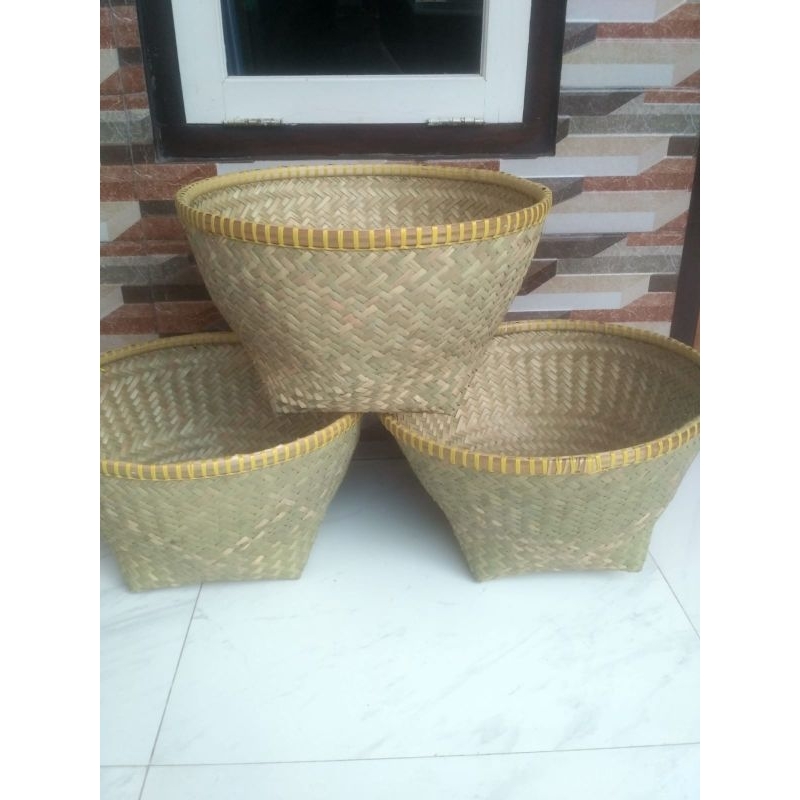 Jual AWIHANDCRAFT Boboko Anyaman Bambu - Bakul Nasi Kulit Bambu - Cepon ...