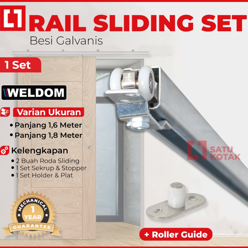 Jual Potongan spesial Rail Sliding Rel Pintu Geser Gantung Galvanis 1 ...