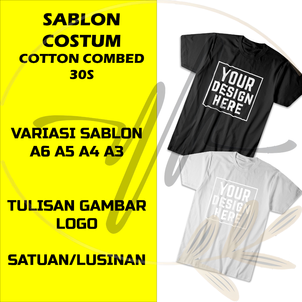 Jual KAOS SABLON CUSTOM SATUAN FOTO GAMBAR NAMA TULISAN KATA-KATA ...