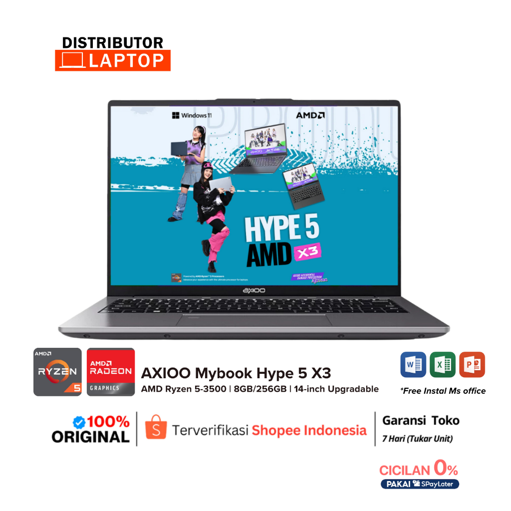 Jual [ PROMO ] Laptop Axioo hype 5 X3 Ryzen 5 3500 8GB/256GB 14 Inch FHD IPS | Shopee Indonesia