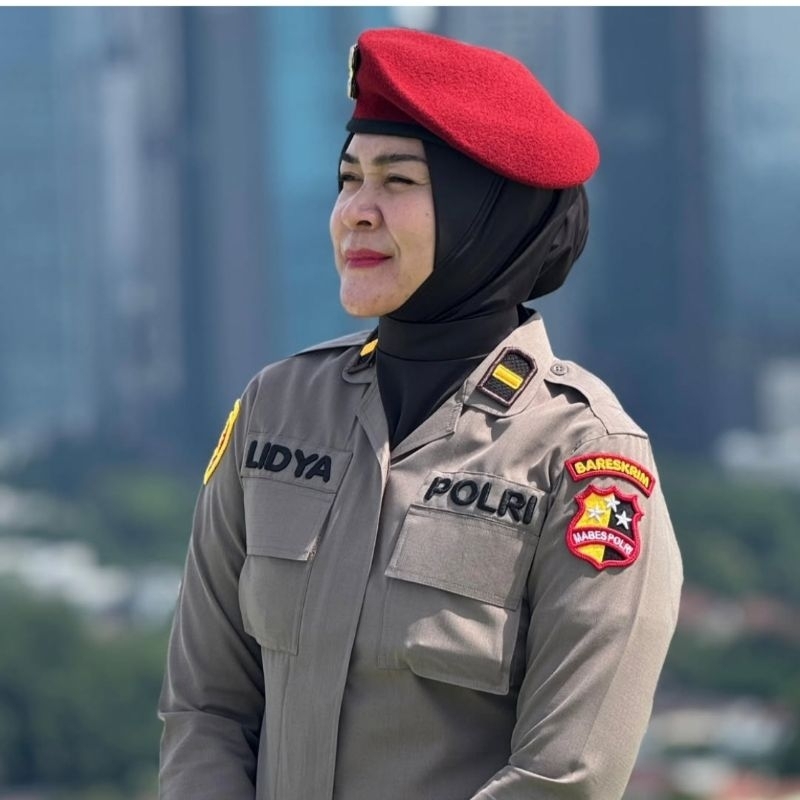 Jual baret polri reskrim warna sesuai TR/camel hitam/baret wool/baret ...