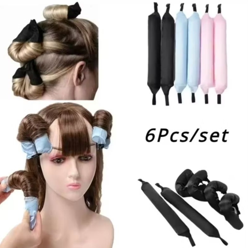 Jual vmhstore 6Pcs Hair Curly Set Heatless Big Wave Foam Rol Keriting ...
