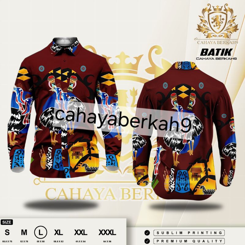 Jual Batik premium Papua burung kasuari | Shopee Indonesia