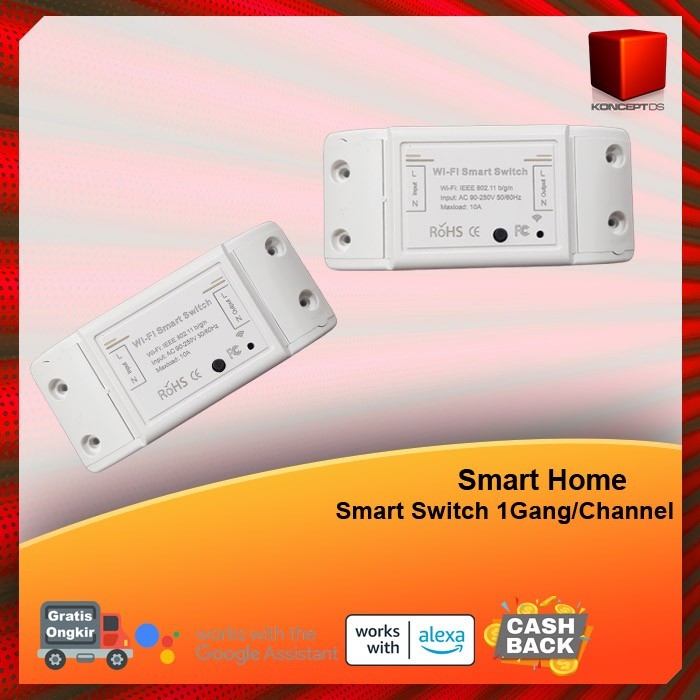 Jual Smart Home WiFi Smart Switch Saklar Pintar 1 Gang (Tuya / Smart ...