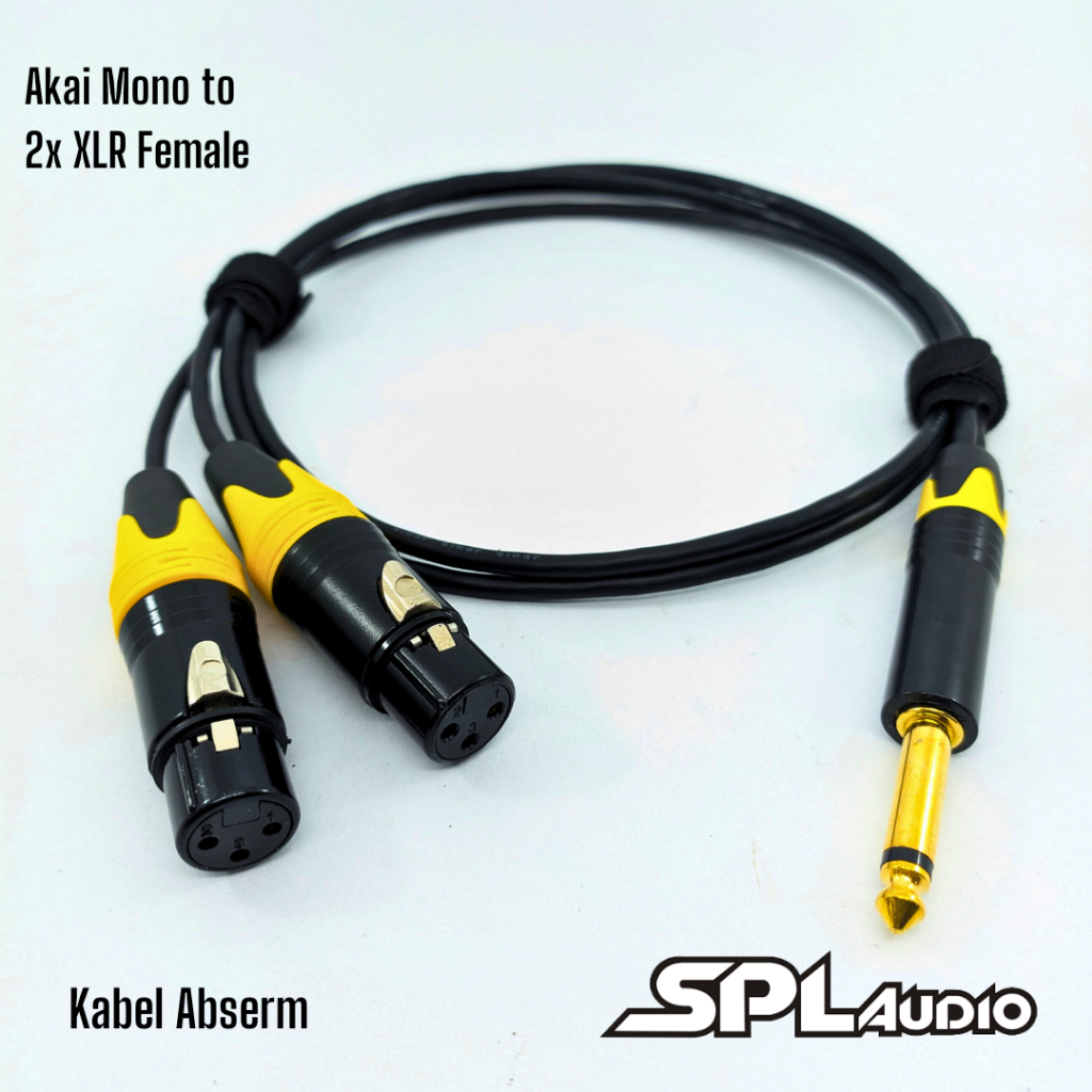 Jual Kabel Audio/ Kabel In Out Mixer Akai Mono To 2x XLR Female Kabel ...