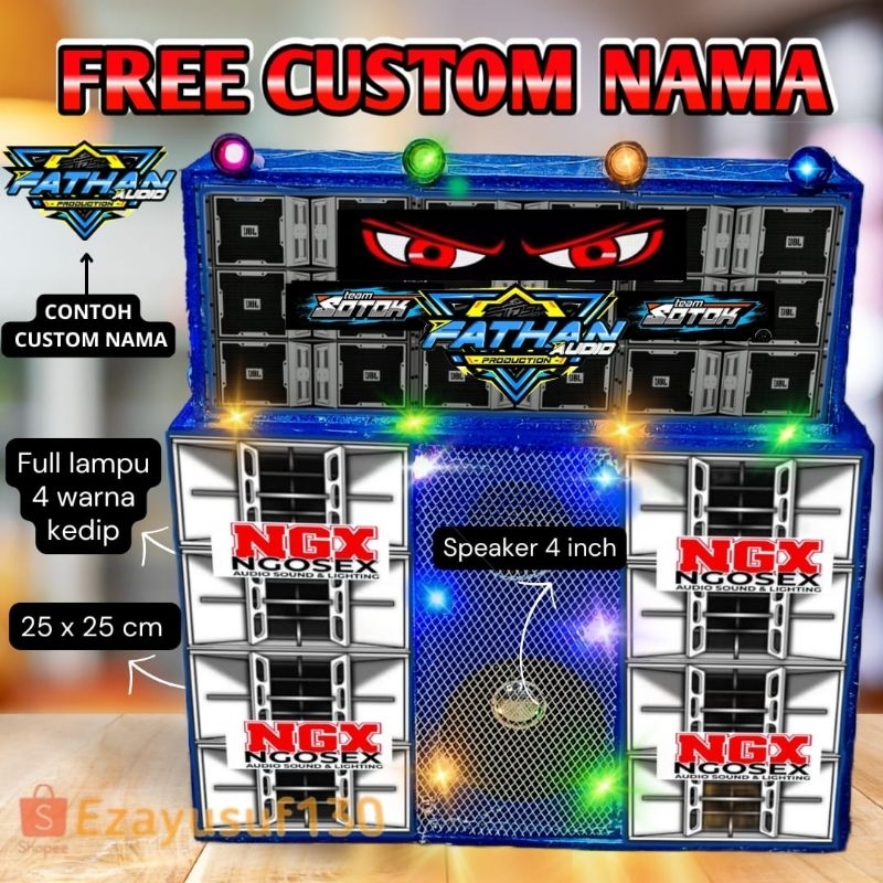 Jual MINIATUR SOUND SYSTEM NGX speaker 4 inch | Shopee Indonesia