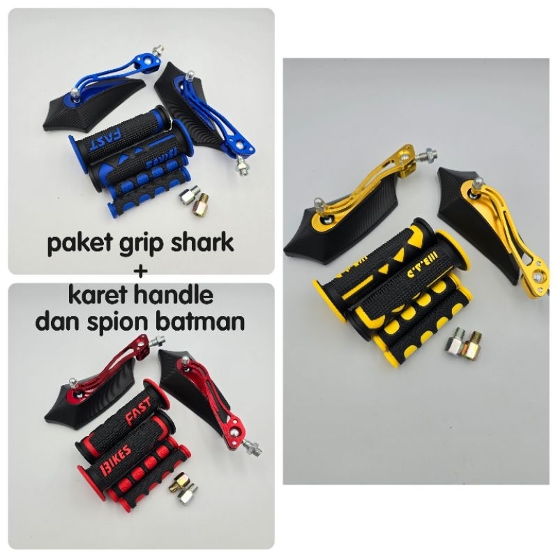 Jual Paket Spion Batman Plus Handgrip Shark Dan Karet Handle Variasi ...