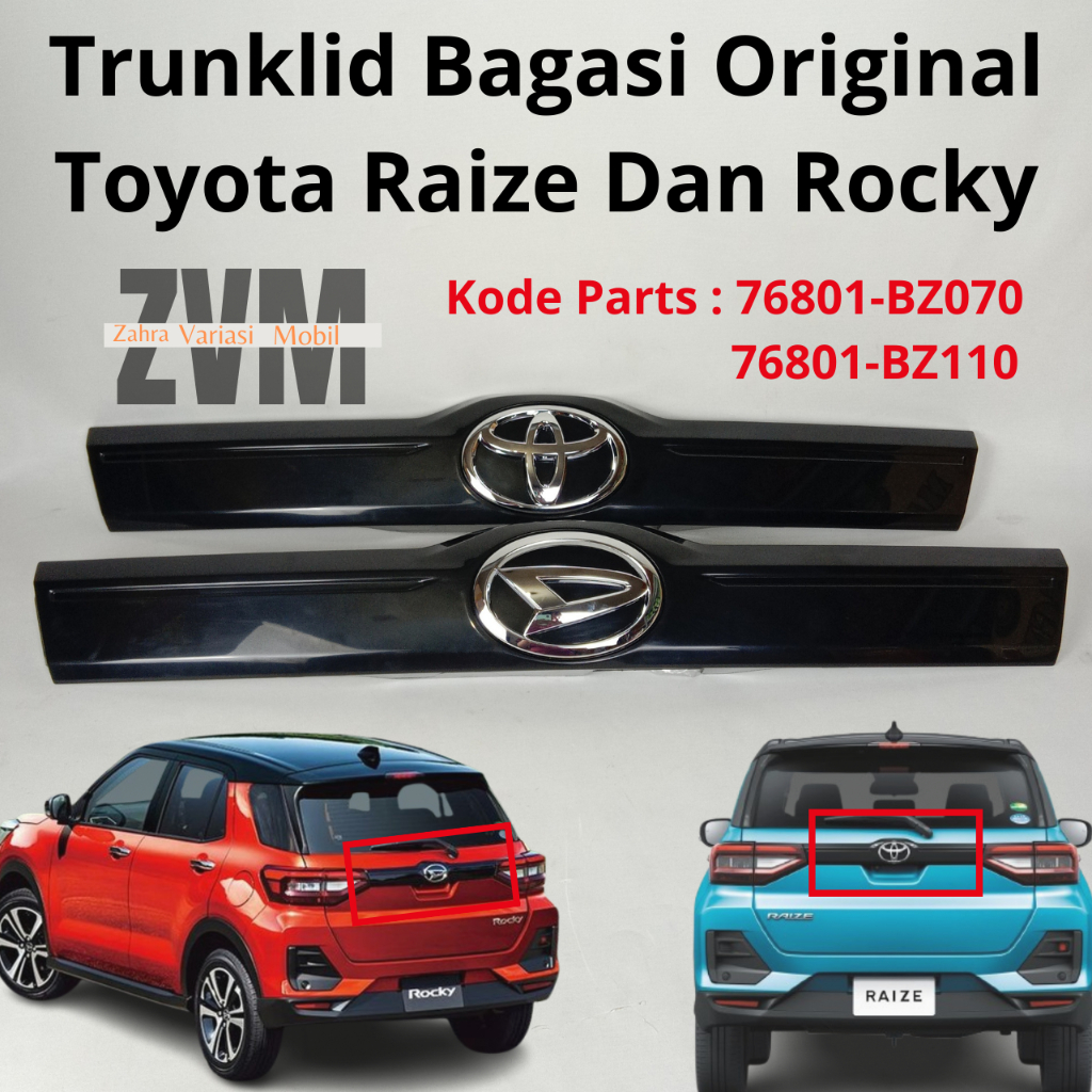 Jual Trunklid Bagasi Original Toyota Raize dan Rocky/GARNISH BACKDOOR ...
