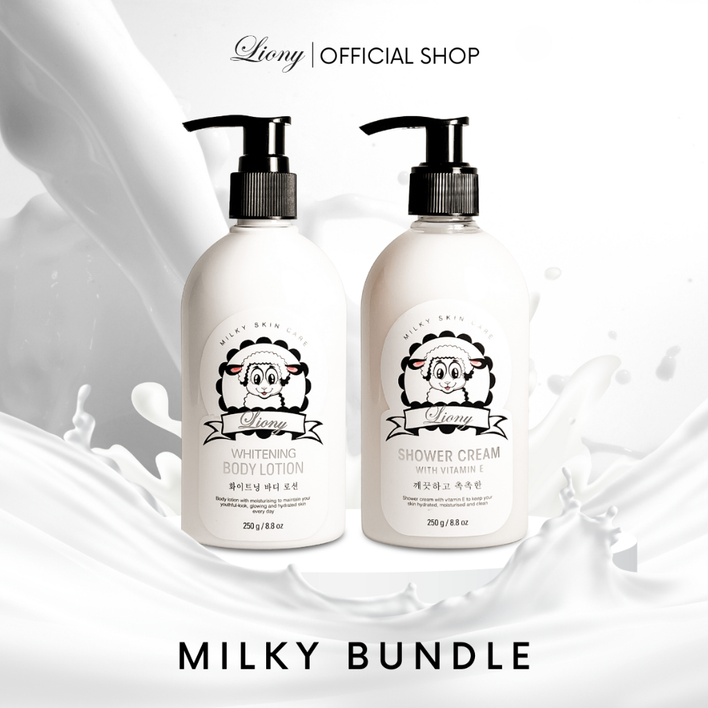 Jual Liony Milky Body Lotion and Shower Cream Bundle Skincare 250 ML ...