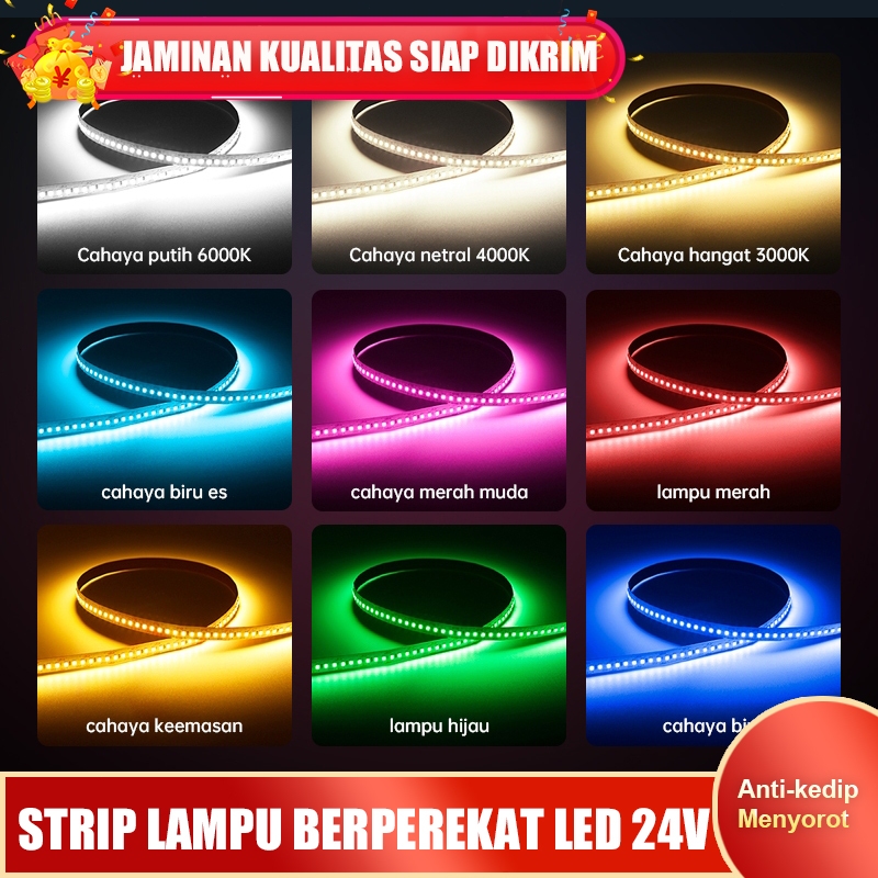 Jual Strip Lampu LED Suasana SMD 24V 10 Meter SMD Lampu LED Strip Lampu Kabinet Jendela Terang ...