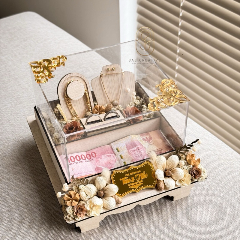 Jual Kotak Hantaran Pernikahan Perhiasan Full Set XL dan Uang Kayu ...