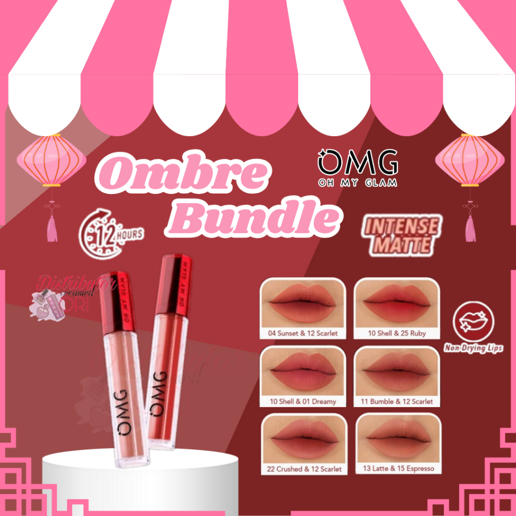 Jual PAKET OMBRE LIPS OMG | Lipcream OMG Ombre Coffee Edition| Ombre ...